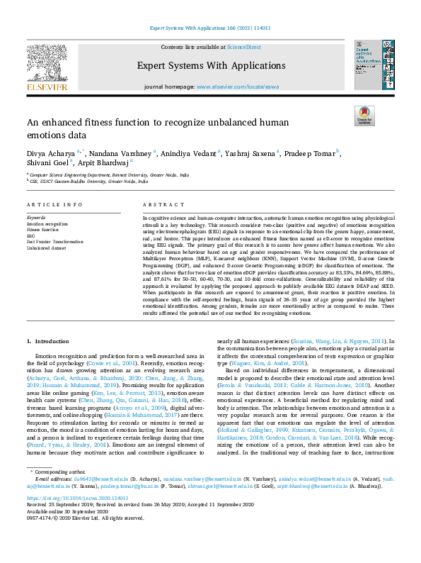 (PDF) An enhanced fitness function to recognize unbalanced human ...