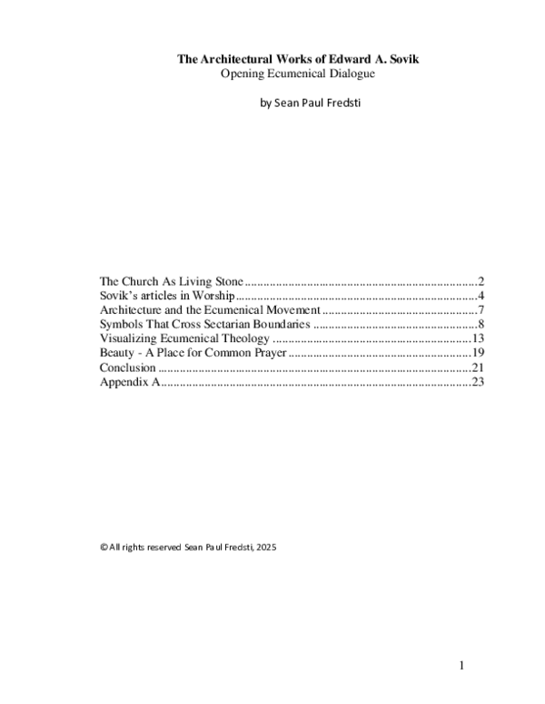 (PDF) The Architectural Works of Sovik