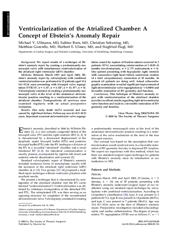 (PDF) Ventricularization of the atrialized chamber: A concept of ...