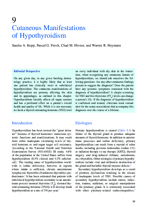 (PDF) Pretibial Myxedema (Thyroid Dermopathy)