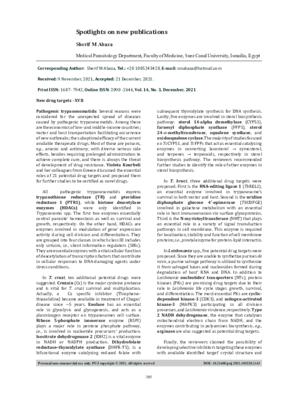 (PDF) Spotlights on new publications