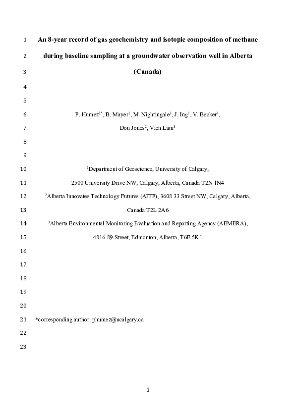 (PDF) An 8-year record of gas geochemistry and isotopic composition of ...
