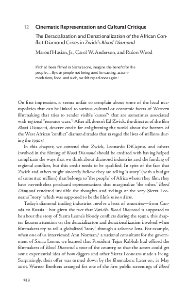 (PDF) 12. Cinematic Representation and Cultural Critique