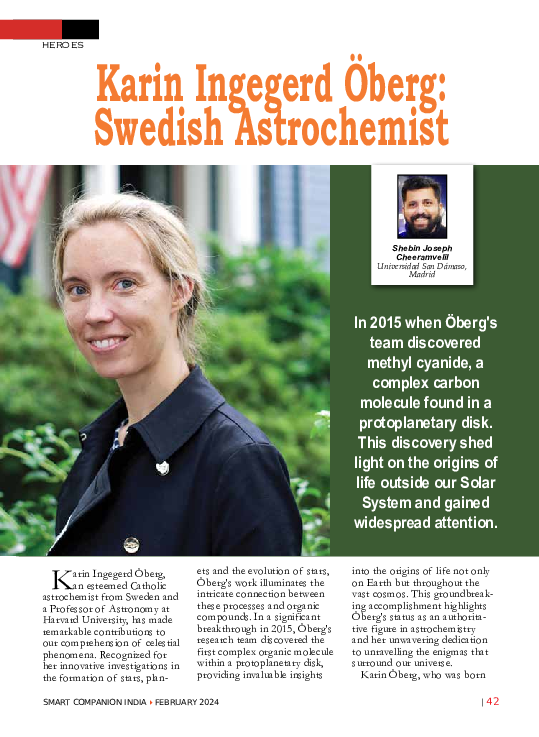 (PDF) Karin Ingegerd Öberg - Swedish Astrochemist