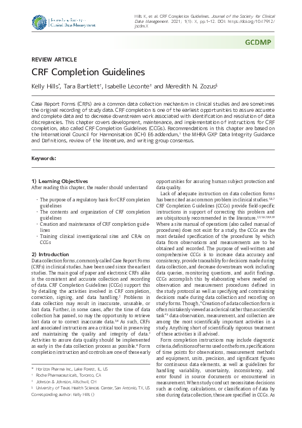(PDF) CRF Completion Guidelines