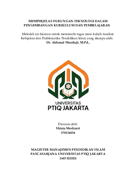 (PDF) MEMPERJELAS DUKUNGAN TEKNOLOGI DALAM PENGEMBANGAN KURIKULUM DAN ...