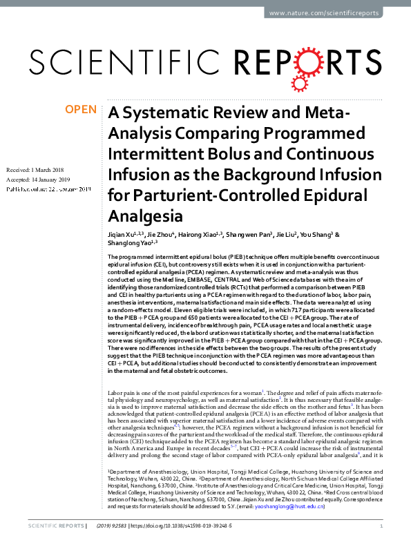 (PDF) A systematic review and meta-analysis comparing intrawound vancomycin powder and povidone ...