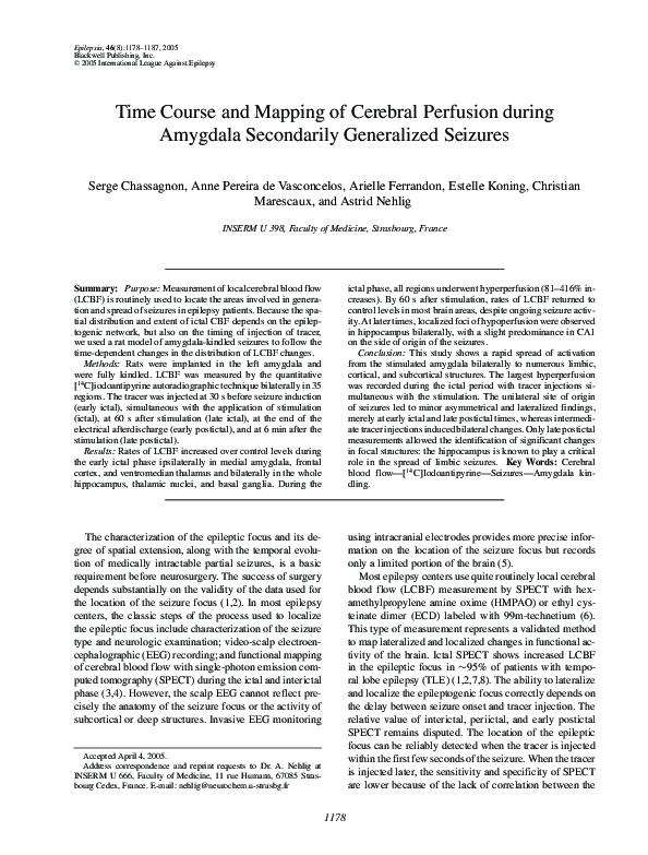 (PDF) Time Course and Mapping of Cerebral Perfusion during Amygdala ...
