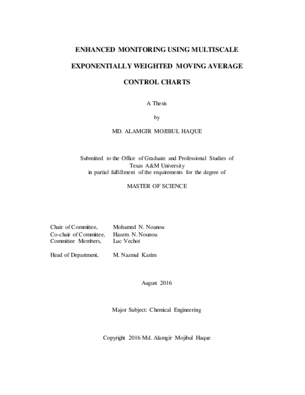 (PDF) Enhanced Monitoring Using Multiscale Exponentially Weighted Moving Average Control Charts
