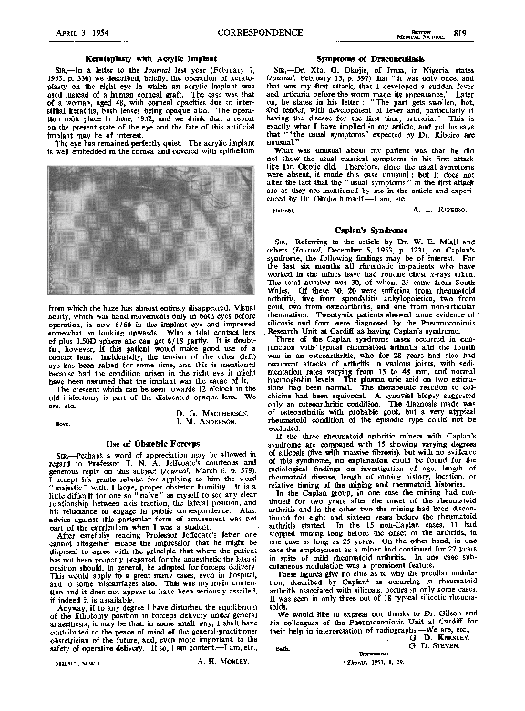 (PDF) Caplan's Syndrome