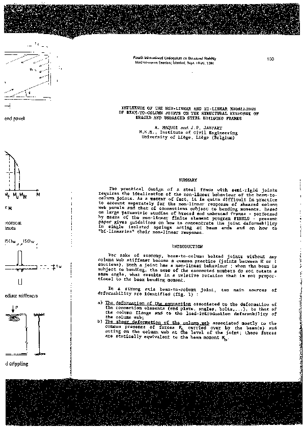 (PDF) Influence of the non-linear modellings of beam-to-column joints ...