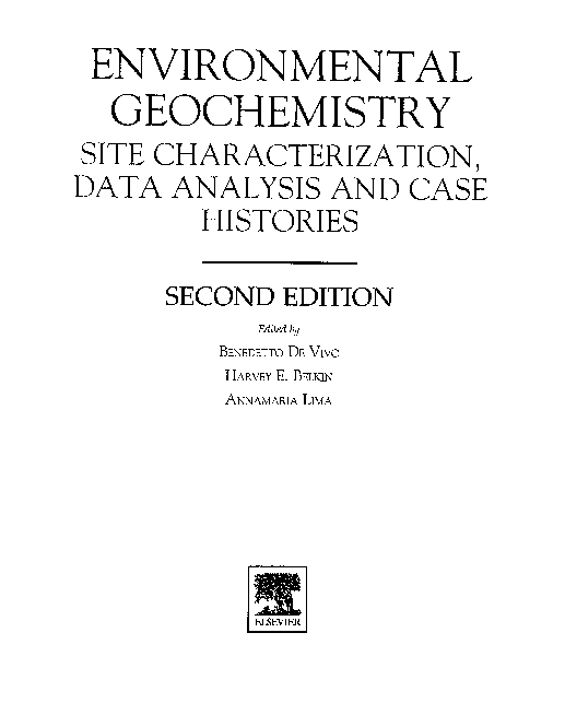 (PDF) Environmental Geochemistry: Site Characterization, Data Analysis ...