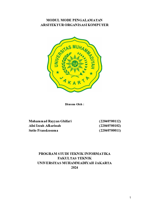 (PDF) MODUL MODE PENGALAMATAN