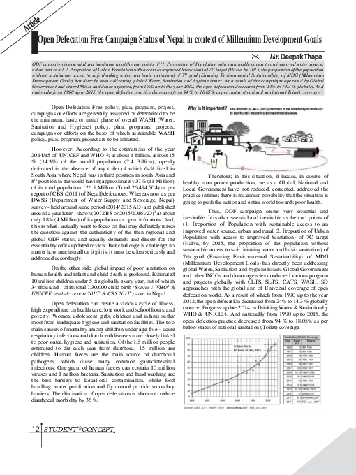(PDF) An Article on 'Open Defecation Free Campaign Status of Nepal in ...