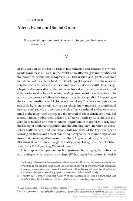 (PDF) Affect, Event, and Social Order