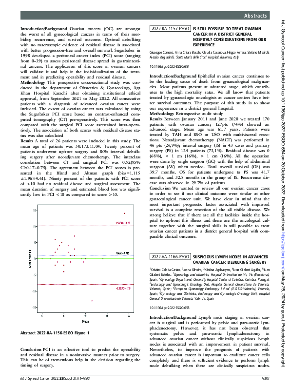 (PDF) 2022-RA-1157-ESGO Is still possible to treat ovarian cancer in a district general hospital ...