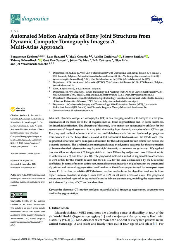 (PDF) Automated Motion Analysis of Bony Joint Structures from Dynamic Computer Tomography Images ...