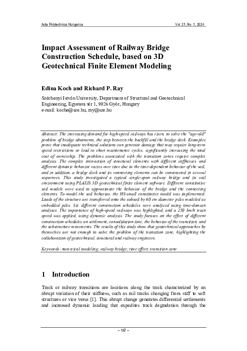 (PDF) Impact Assessment of Railway Bridge Construction Schedule, based ...