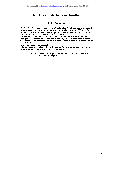 (PDF) North Sea petroleum exploration