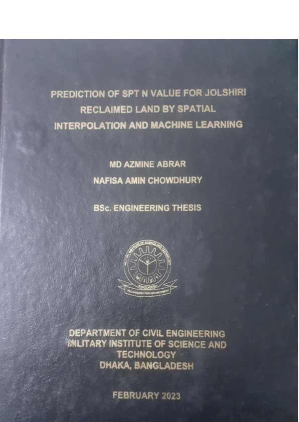 (PDF) PREDICTION OF SPT N VALUE FOR JOLSHIRI RECLAIMED LAND BY SPATIAL INTERPOLATION AND MACHINE ...
