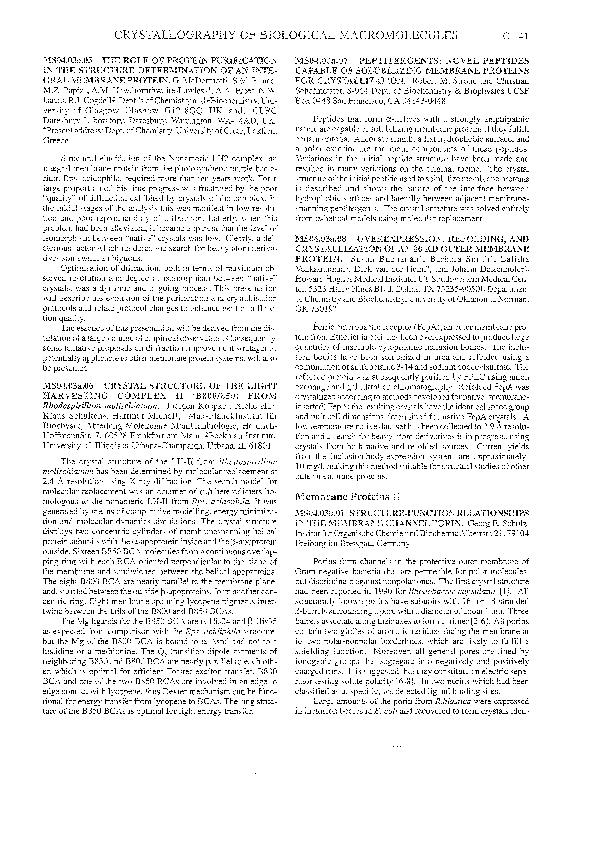 (PDF) Crystal structure of the light-harvesting complex II (B800/850 ...