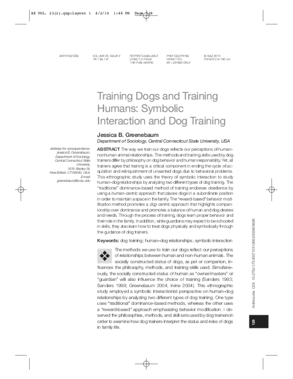 (PDF) Training Dogs and Training Humans Symbol-
