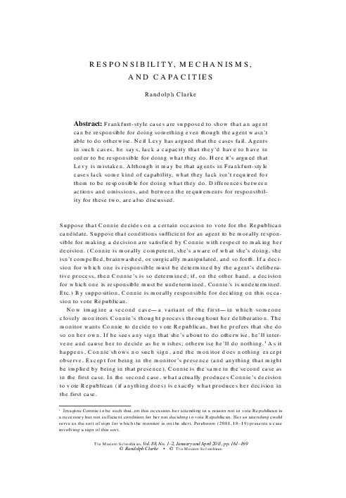 (PDF) Responsibility, Mechanisms, and Capacities