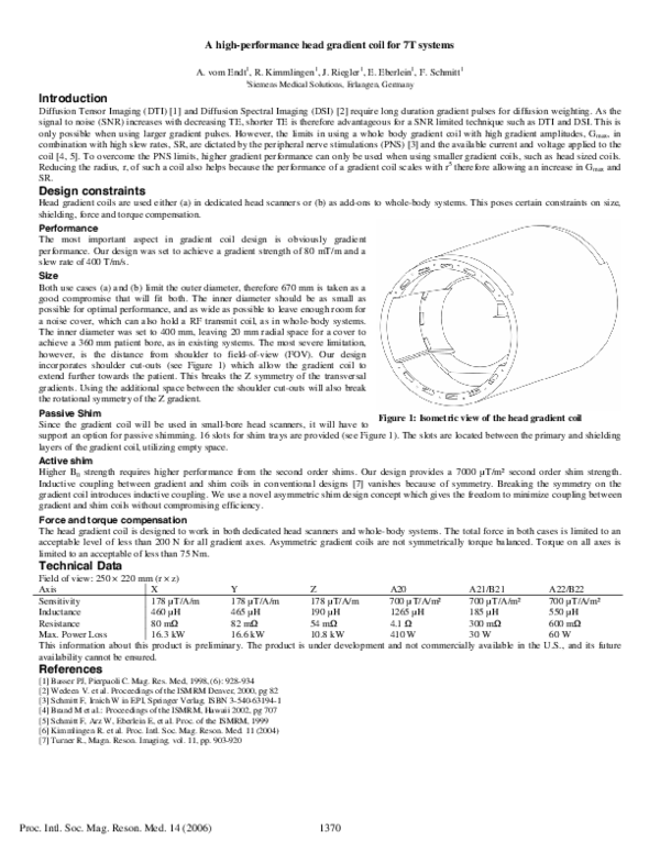 (PDF) A high-performance head gradient coil for 7T systems