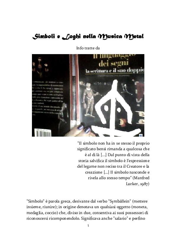 (PDF) Simboli e Loghi nella Musica Metal