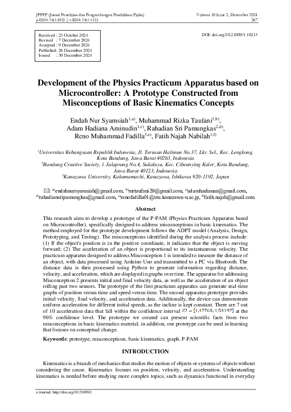 (PDF) Development of the Physics Practicum Apparatus based on Microcontroller: A Prototype ...