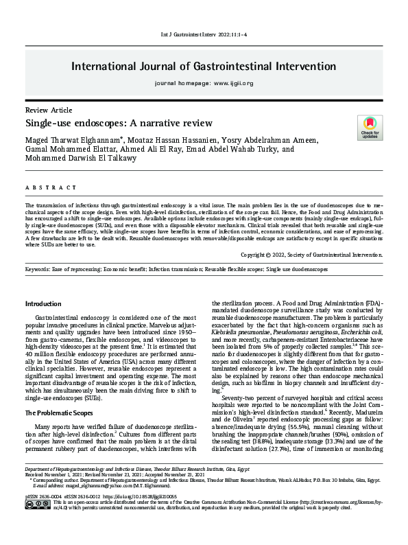 (PDF) Single use endoscopy
