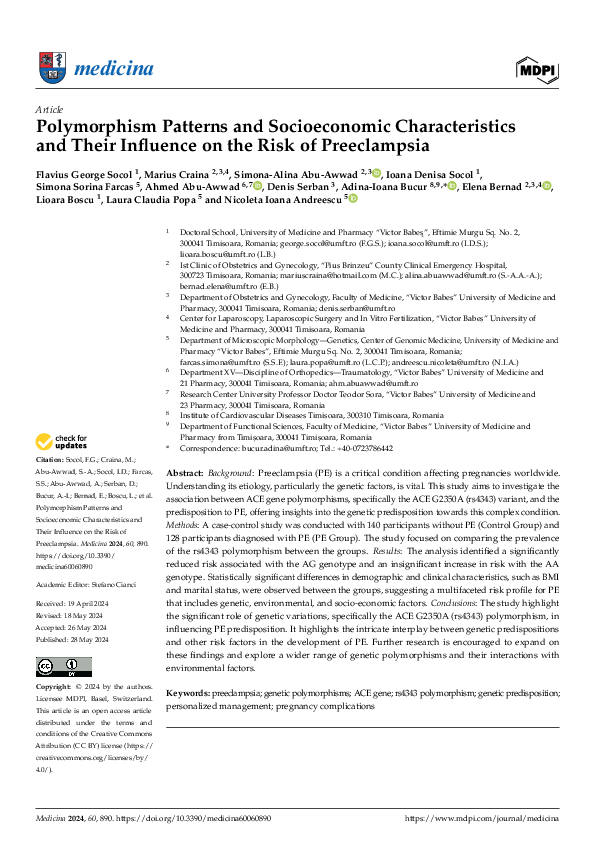 (PDF) Polymorphism Patterns and Socioeconomic Characteristics and Their Influence on the Risk of ...