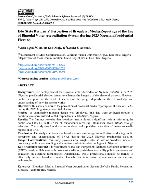 (PDF) Corrected version at IJSSAR