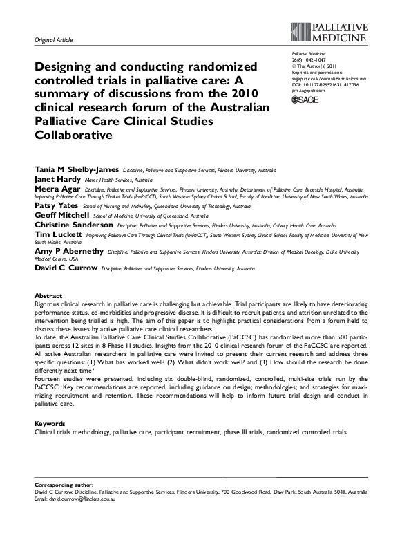 (PDF) Designing and Conducting Randomized Controlled Trials (RCTs) for ...