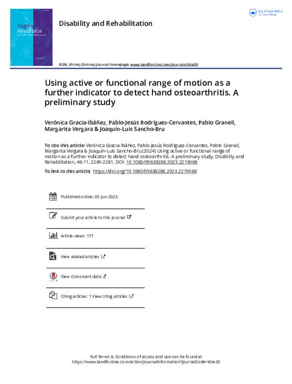 (PDF) Using active or functional range of motion as a further indicator ...