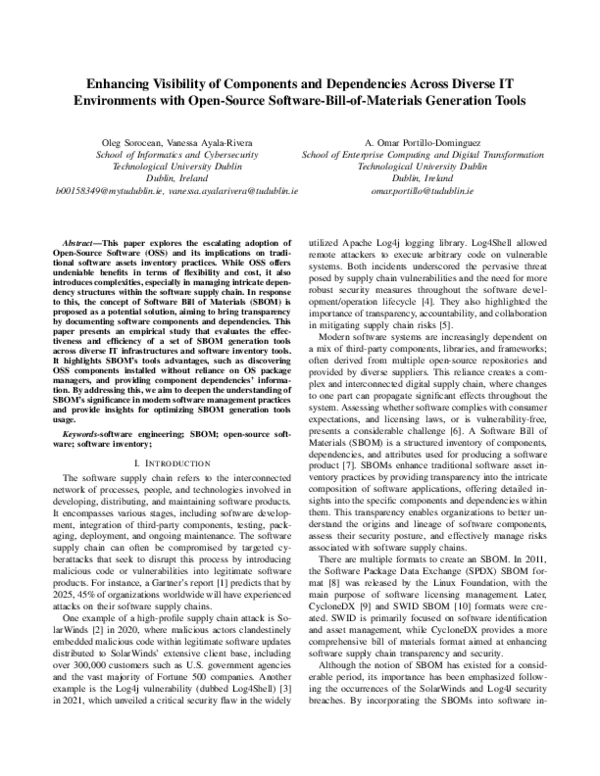 (PDF) Enhancing Visibility of Components and Dependencies Across Diverse IT Environments with ...