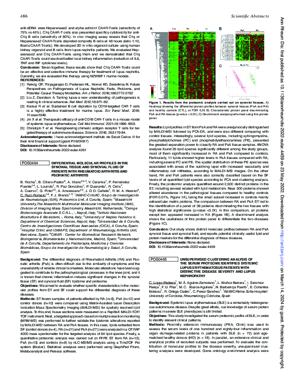 (PDF) POS0464 DIFFERENTIAL Molecular Profiles in the Synovial Tissue ...