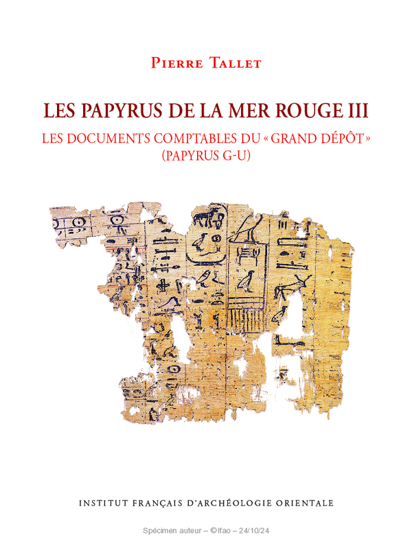 (PDF) Les papyrus de la mer Rouge III.