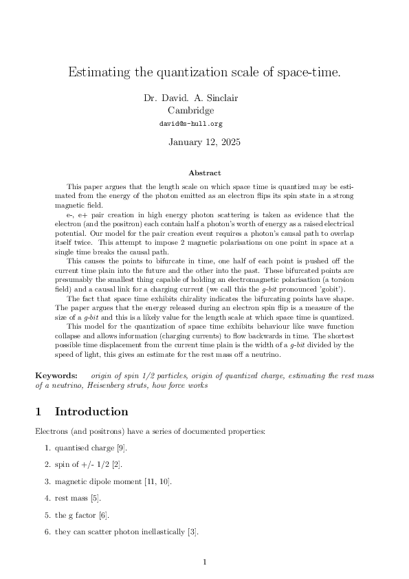 (PDF) Estimating the quantization scale of space-time