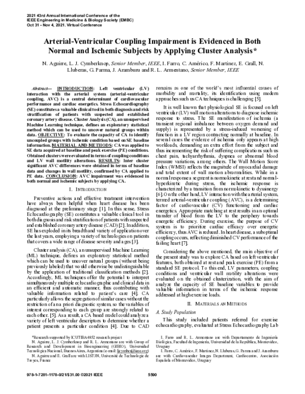(PDF) Arterial-Ventricular Coupling Impairment is Evidenced in Both Normal and Ischemic Subjects ...