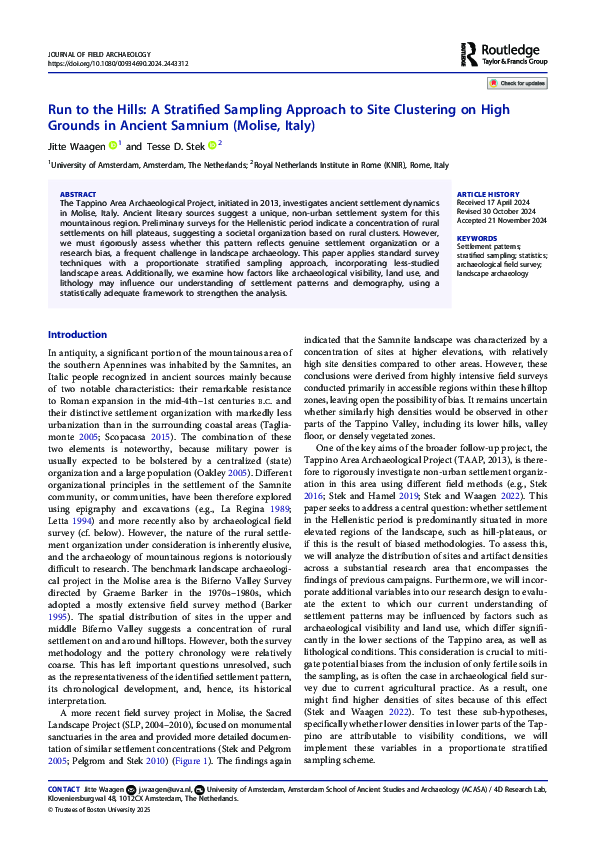 (PDF) Run to the Hills! A Stratified Sampling Approach to Site ...