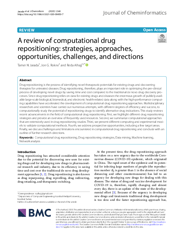 (PDF) A review of computational drug repositioning: strategies, approaches, opportunities ...