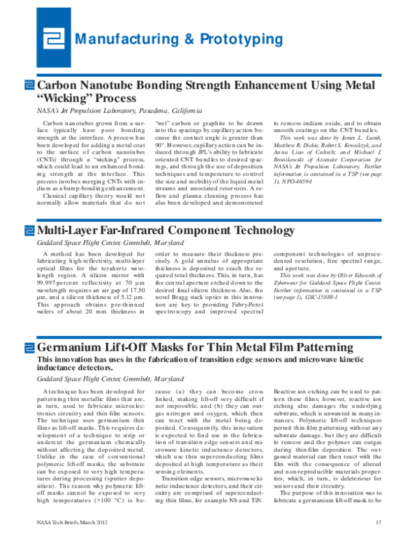 (PDF) Multi-layer far-infrared component technology