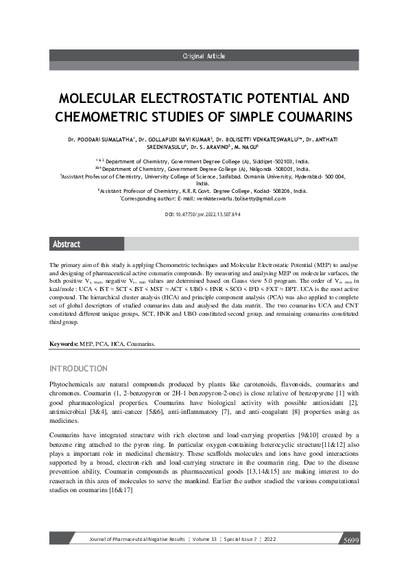 (PDF) MOLECULAR ELECTROSTATIC POTENTIAL AND
