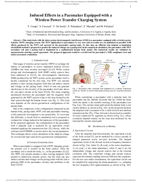 (PDF) Induced effects in a pacemaker equipped with wireless power ...