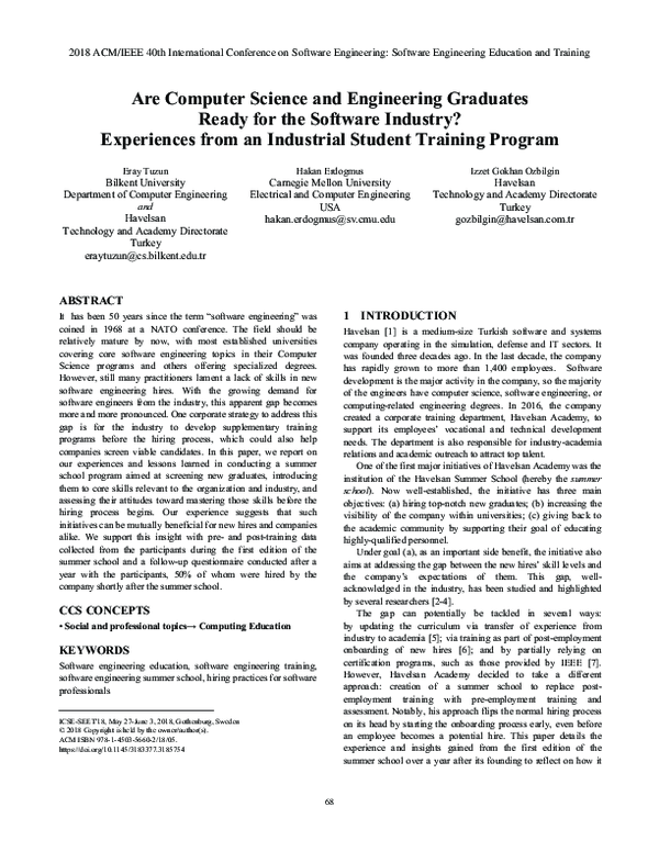 (PDF) Are computer science and engineering graduates ready for the ...