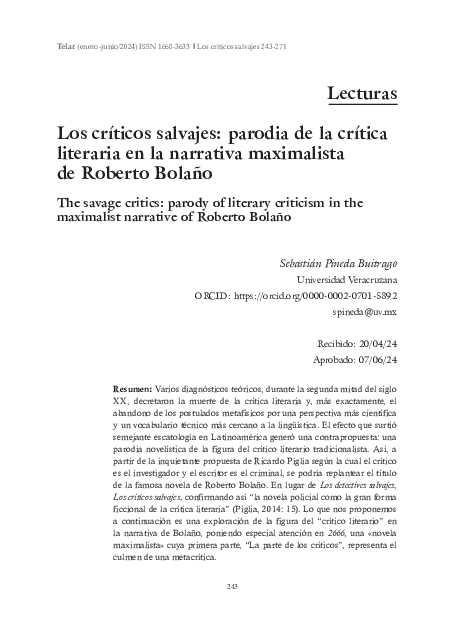 (PDF) Los críticos salvajes: parodia de la crítica literaria en la ...