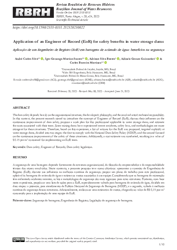 (PDF) Application of an Engineer of Record (EoR) for safety benefits in ...