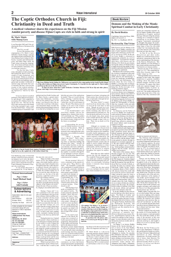 (PDF) “The Coptic Orthodox Church in Fiji” by Mark Malek with Manoj ...