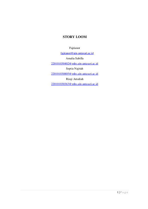 (PDF) Strory Loom by LiTiBa Learn